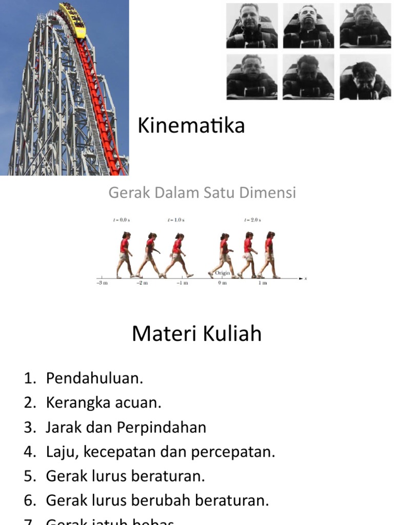 KINEMATIKA (Satu Dimensi) | PDF