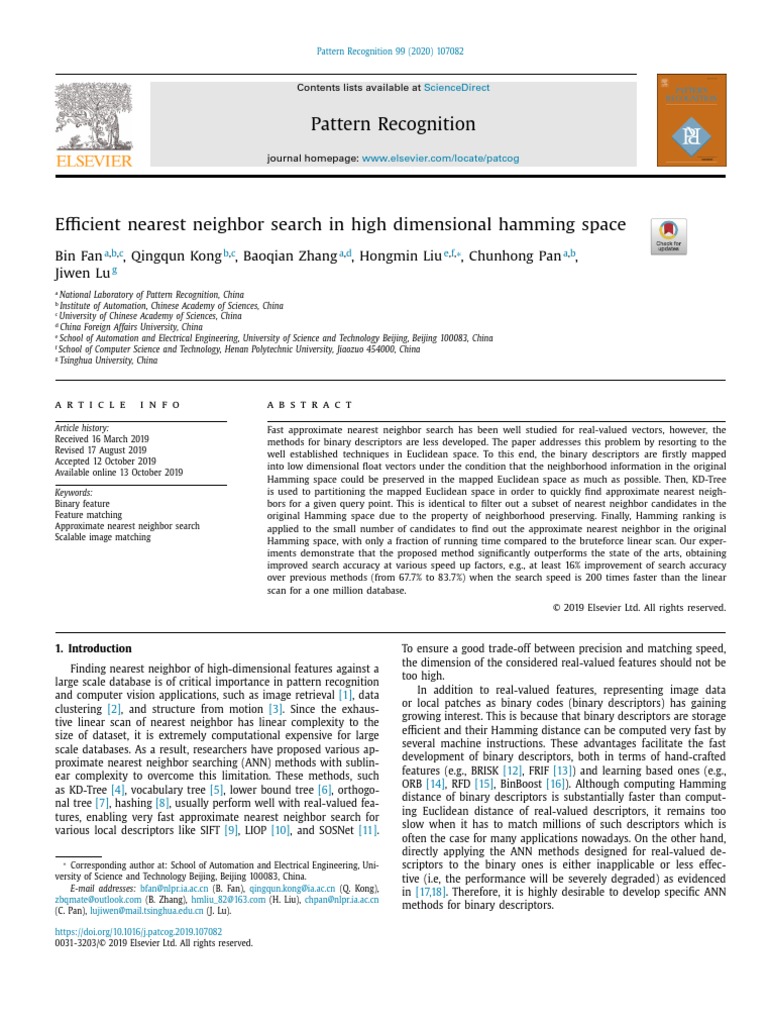 Efficient Nearest Neighbor Search in High Dimensional Hamming Space | PDF | Computer Programming ...