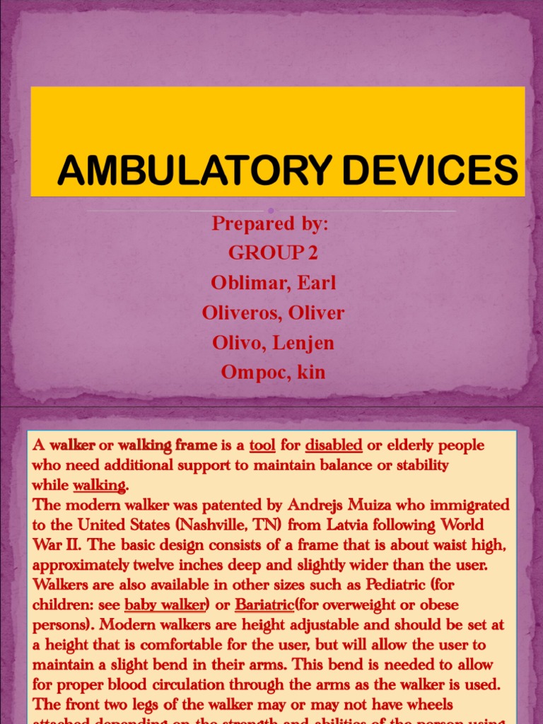 Understanding Ambulatory Aids and Canes | PDF | Wheelchair | Leisure