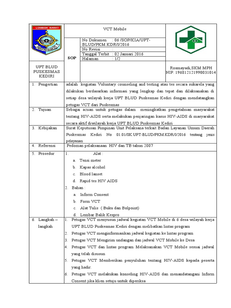 Sop VCT Mobile | PDF