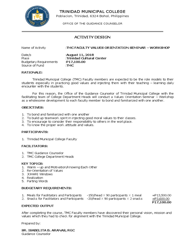 Values Orientation Workshop | PDF | Applied Psychology | Psychological ...