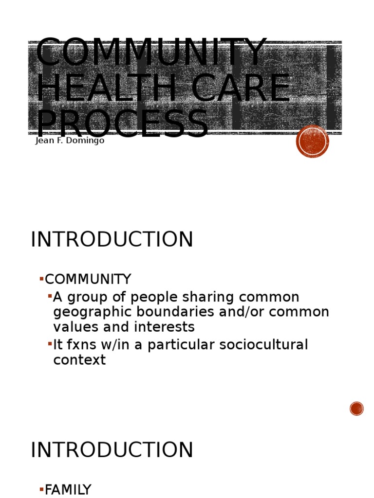 Community Health Care Process CP102 | PDF | Wellness | Medical