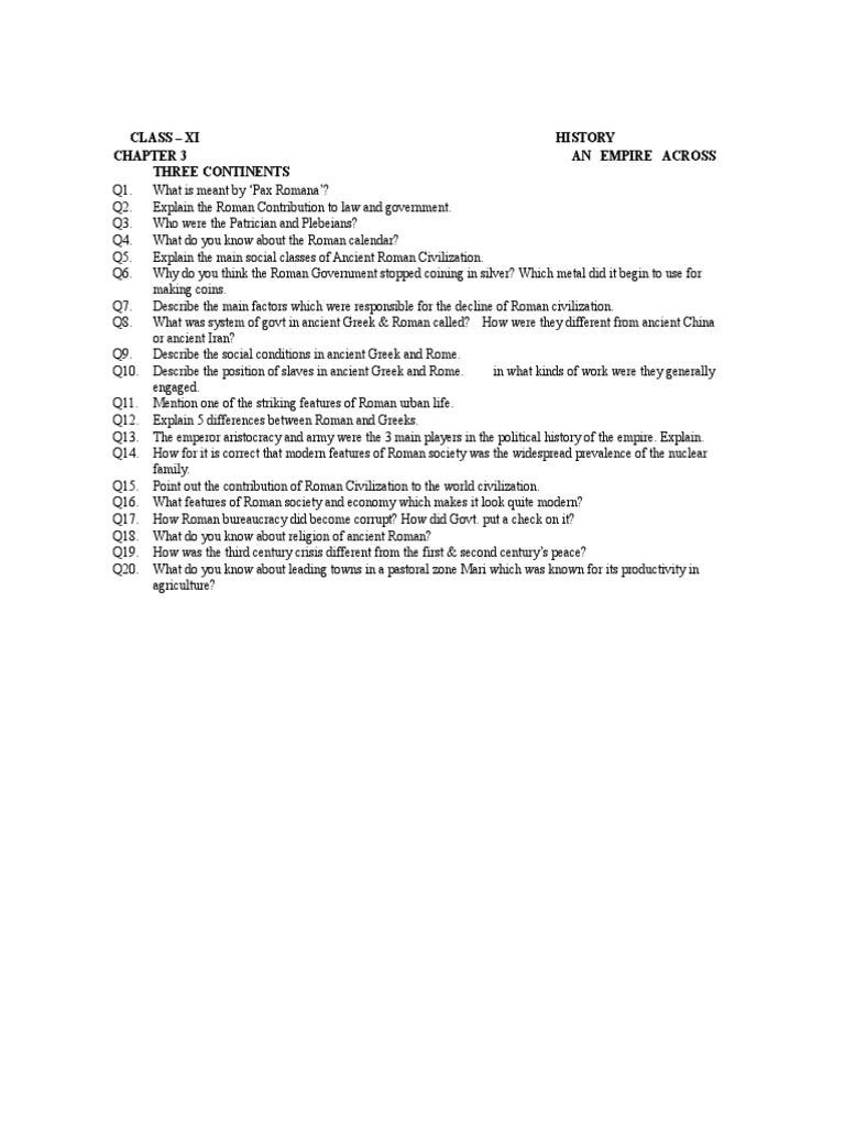 CBSE Class 11 History Worksheet | PDF