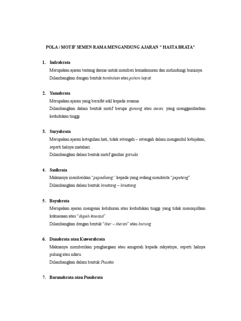 Batik Motif Semen Rama | PDF