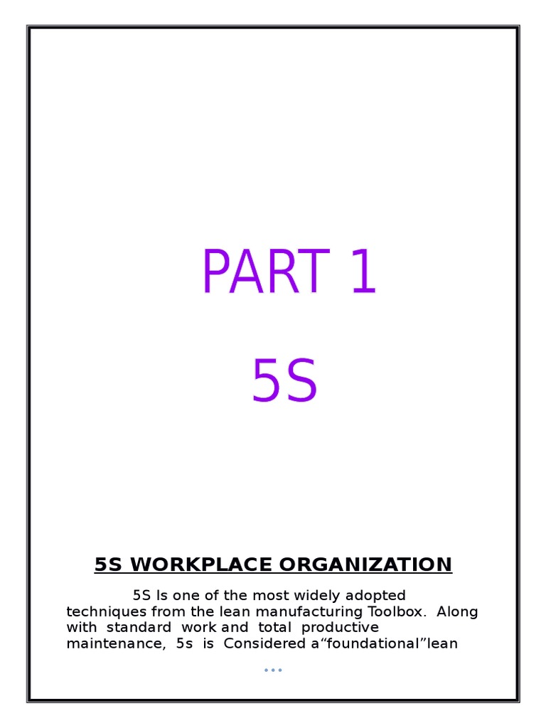 5S Workplace Organization-1 PDF | PDF | Capacitor | Lean Manufacturing