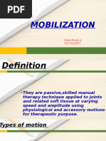 Physiotherapy Joint Mobilization Guide | PDF | Hand | Anatomical Terms ...
