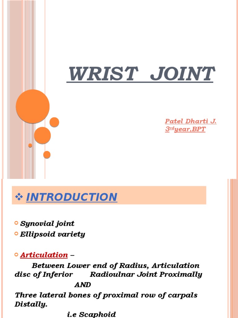 Wrist Joint Special Test | PDF | Thumb | Hand