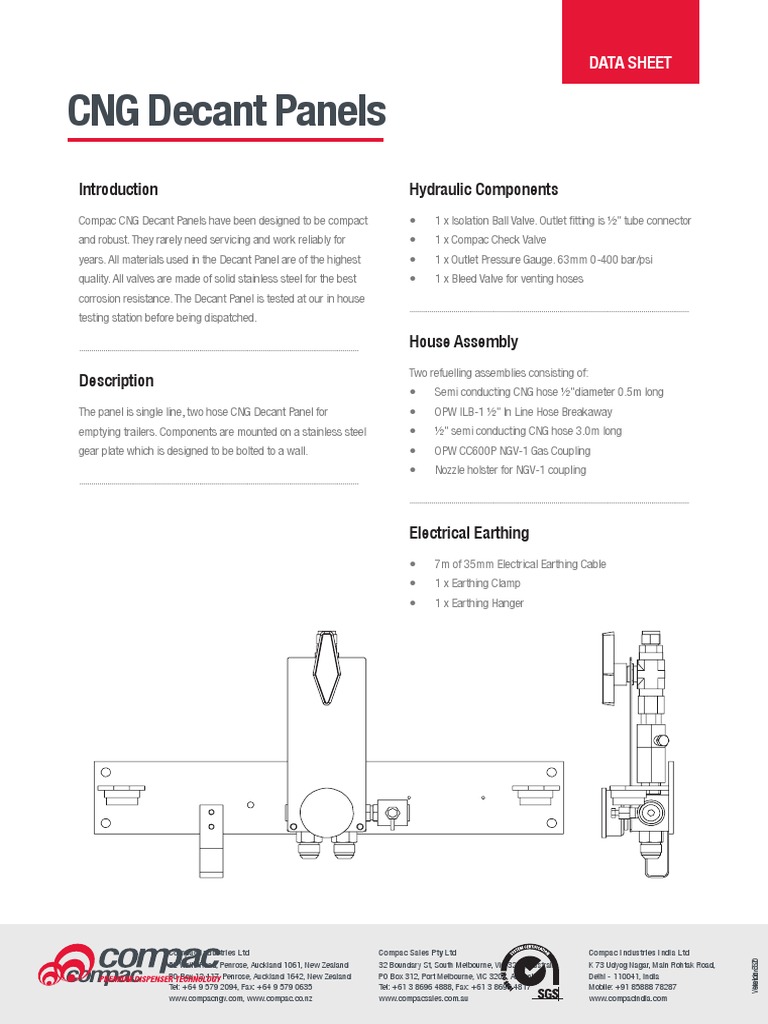 CNG Decant Panel v5.0 | PDF | Valve | Pipe (Fluid Conveyance)