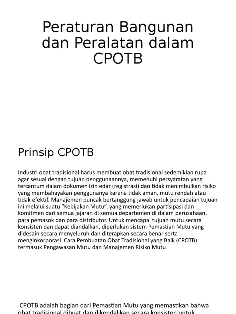 CPOTB | PDF | Bisnis | Griya & Taman