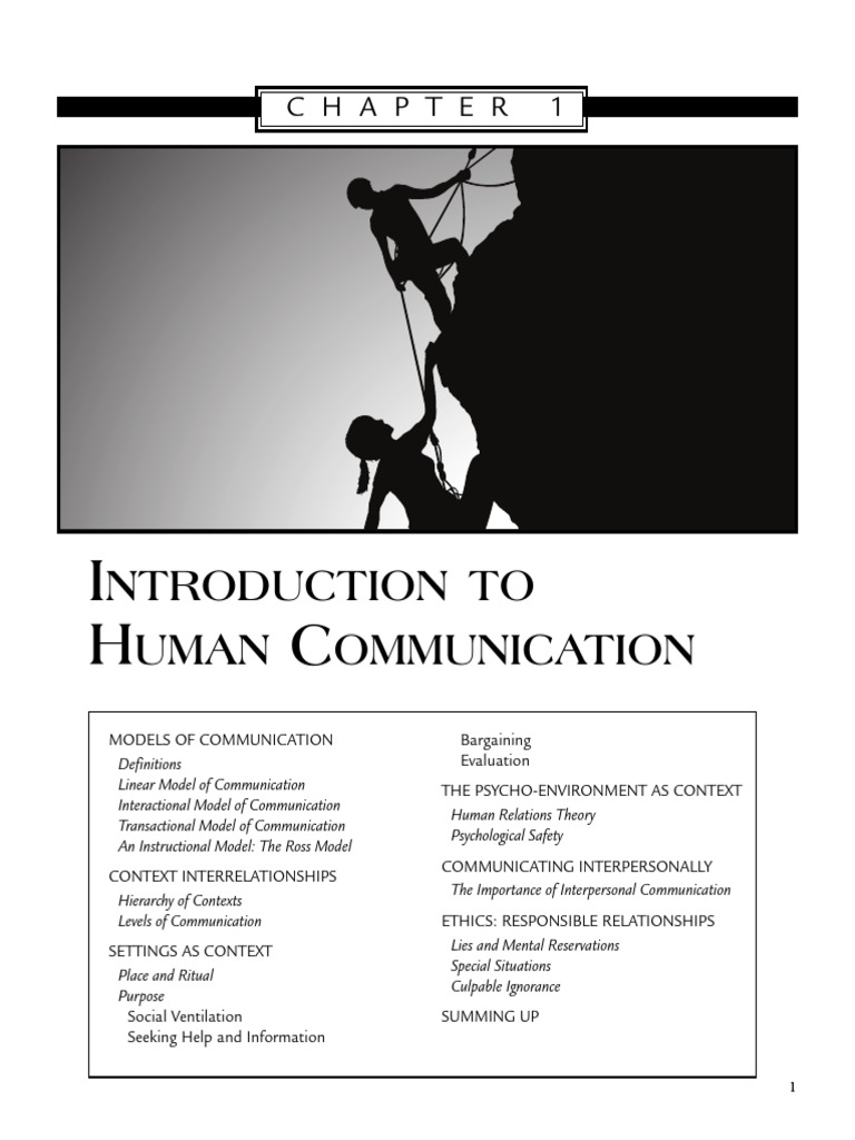 Introduction To Human Communication PDF | PDF | Interpersonal ...