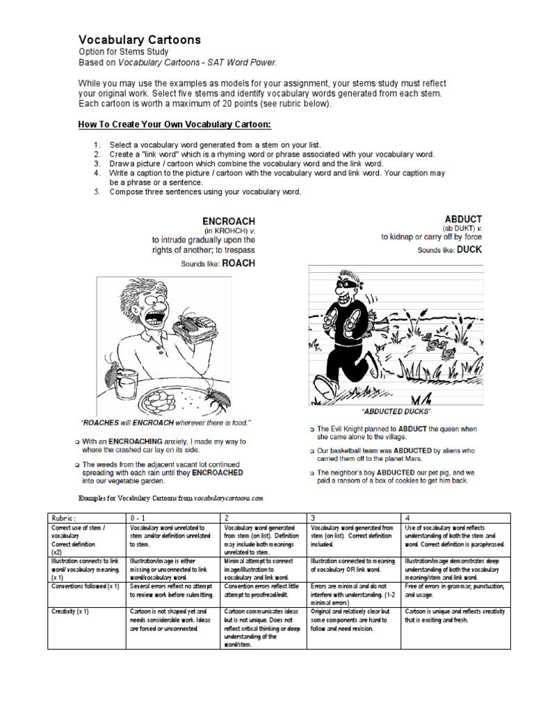 Vocabulary Cartoons PDF | PDF | Vocabulary | Cartoon