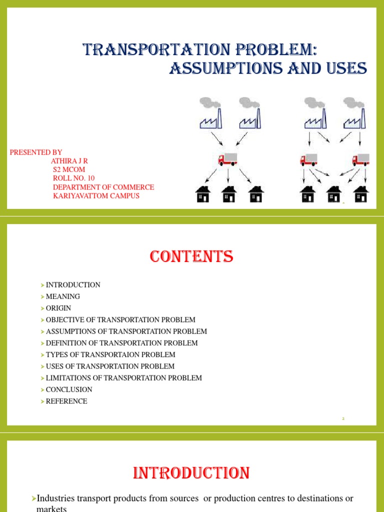 Transportation Problem | PDF | Mathematical Optimization | Cost Of ... Transportation Problem | PDF | Mathematical Optimization | Cost Of ...