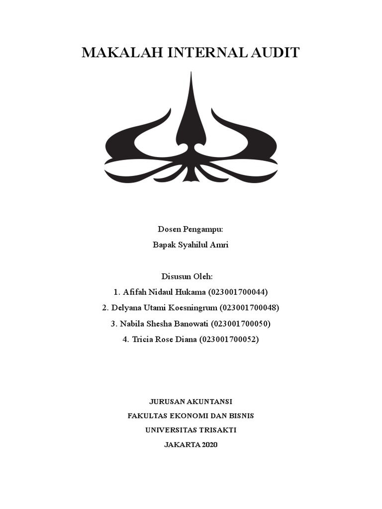 Makalah Internal Audit Kelompok 1 PDF | PDF
