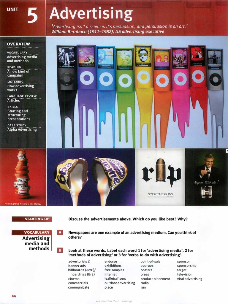 Unit 5 - Advertising PDF | PDF | Billboard | Television