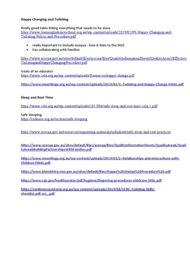 Nappy Changing and Toileting | PDF