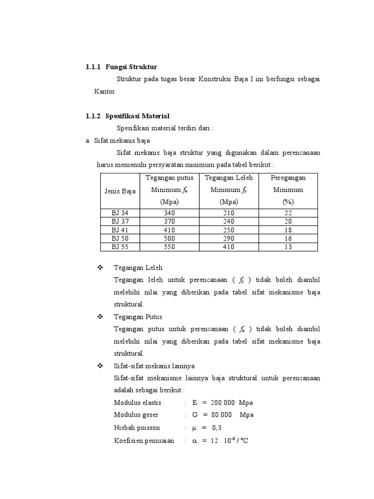 Struktur Baja Lendutan Dalam | PDF