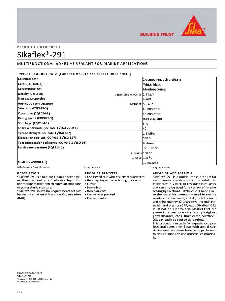 Sikaflex-291 - PDS | PDF | Paint | Industrial Processes