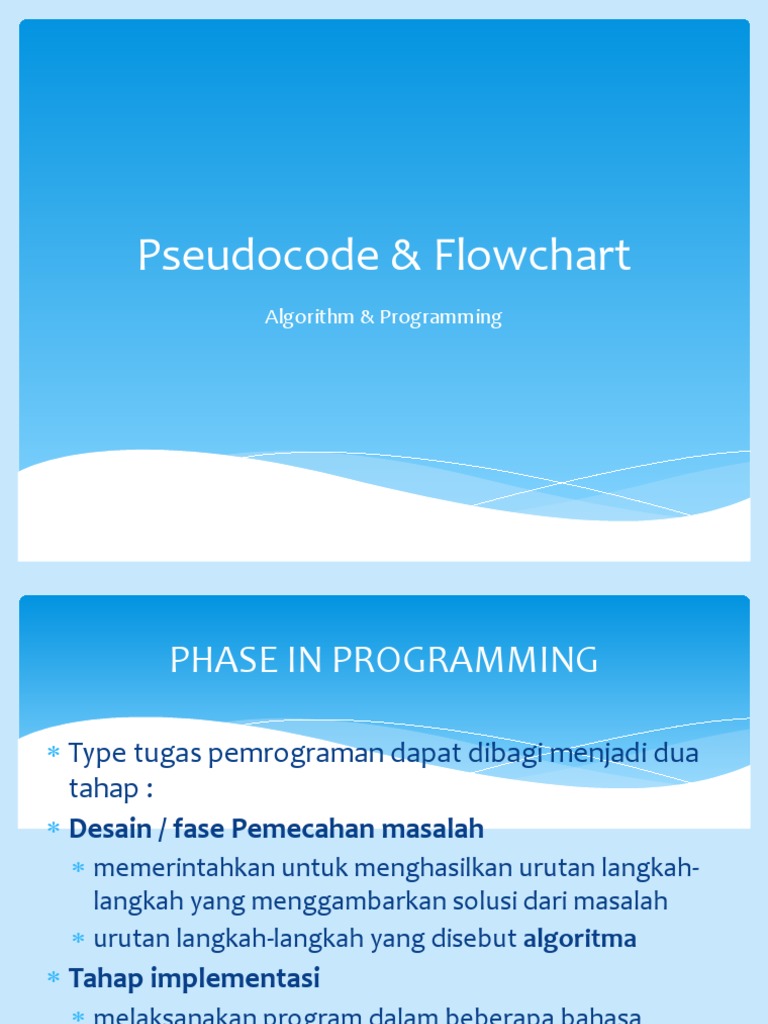 2-3 Flowchart Dan Pseudocode | PDF | Algorithms | Numbers