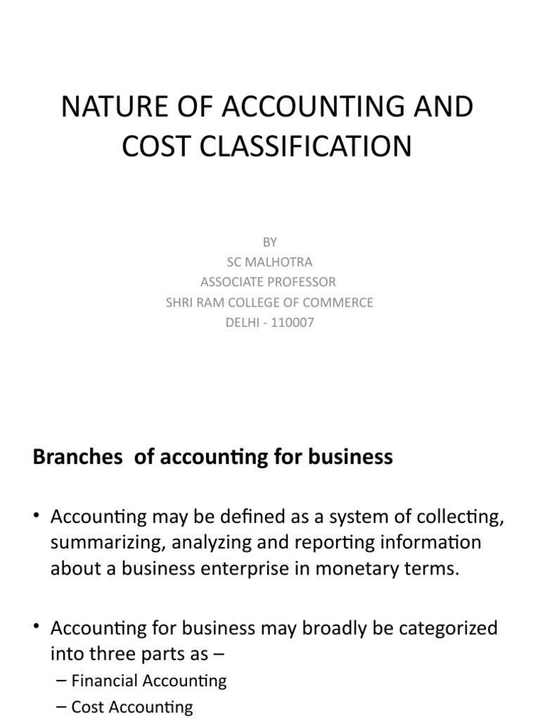 Nature of Accounting | PDF | Accounting | Cost Accounting