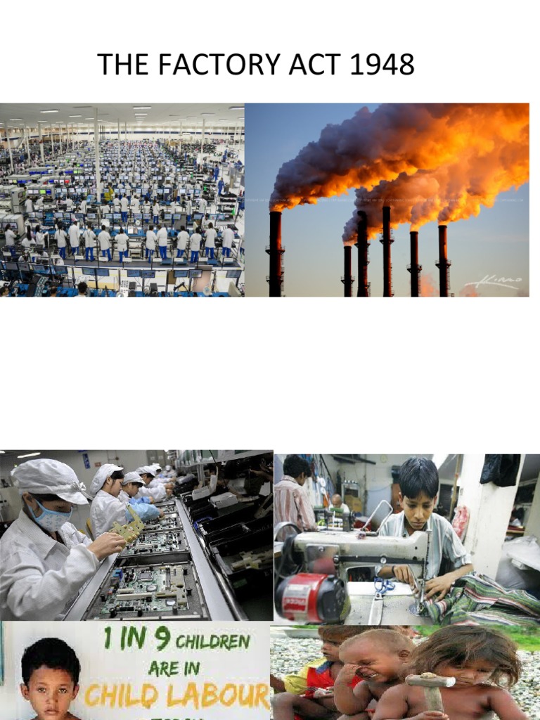The Factory Act 1948 Objectives | PDF | Occupational Safety And Health ...