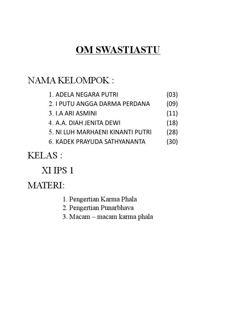 Agama Karma Phala | PDF | Filsafat | Pengembangan Diri
