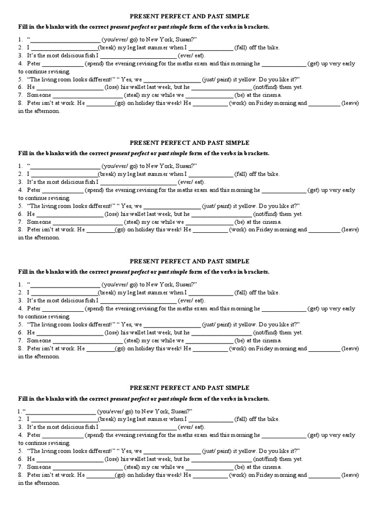 Present Perfect and Past Simple | PDF | Linguistics | Language Mechanics