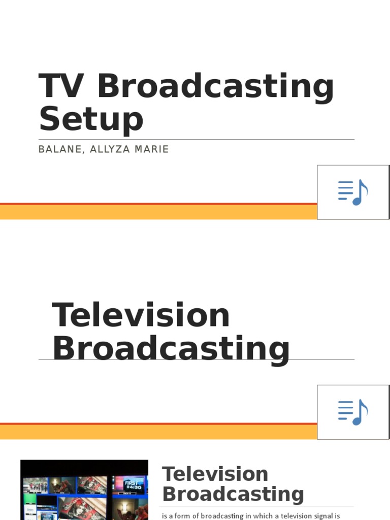 Essentials of TV Broadcasting Setup | PDF | Television | Transmitter