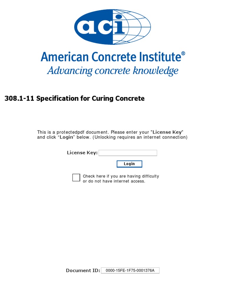 ACI 308.1 - 11 Specification For Curing Concrete | PDF