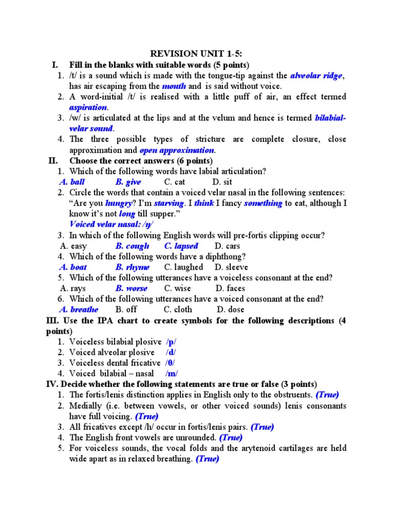 Phonetics Exercise | PDF | Phonetics | Human Voice