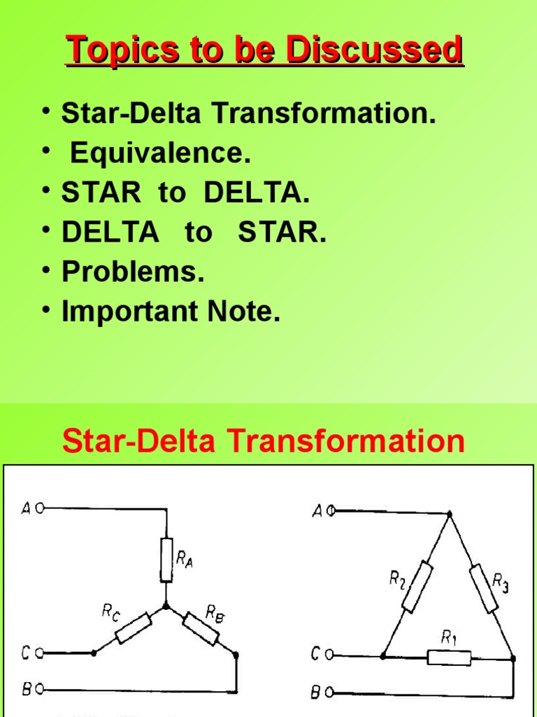 Star Delta | PDF | Series And Parallel Circuits | Electrical Circuits