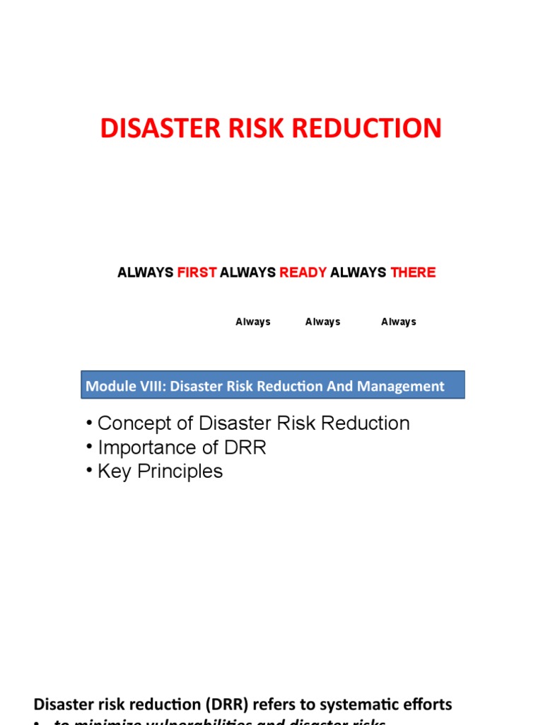 8 Module VIII Disaster Risk Reduction and Management | PDF | Emergency ...