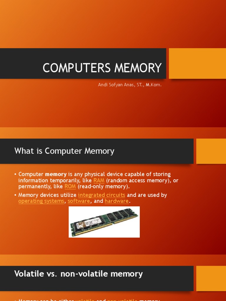 Computers Memory Download Free Pdf Random Access Memory Dynamic Random Access Memory