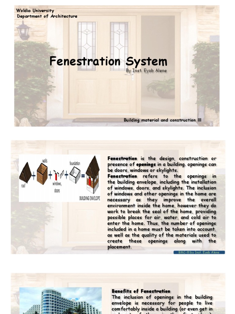 Door and Window Fenestration System PDF | PDF | Window | Door