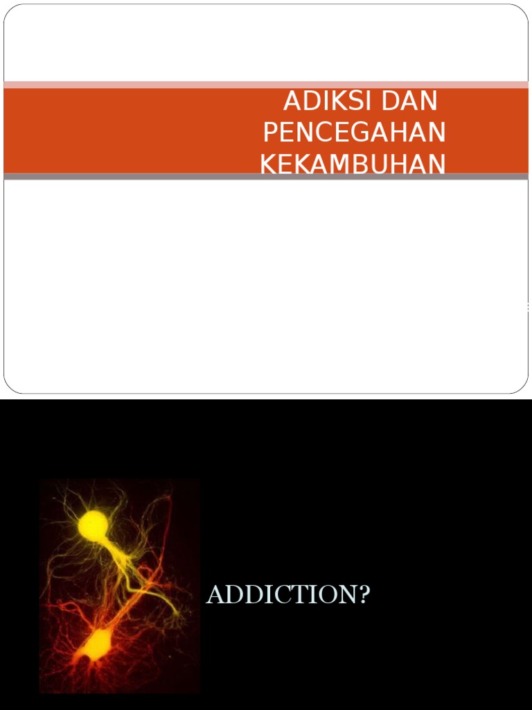 Adiksi Dan Pencegahan Kekambuhan - DR Yosi (23112017) | PDF