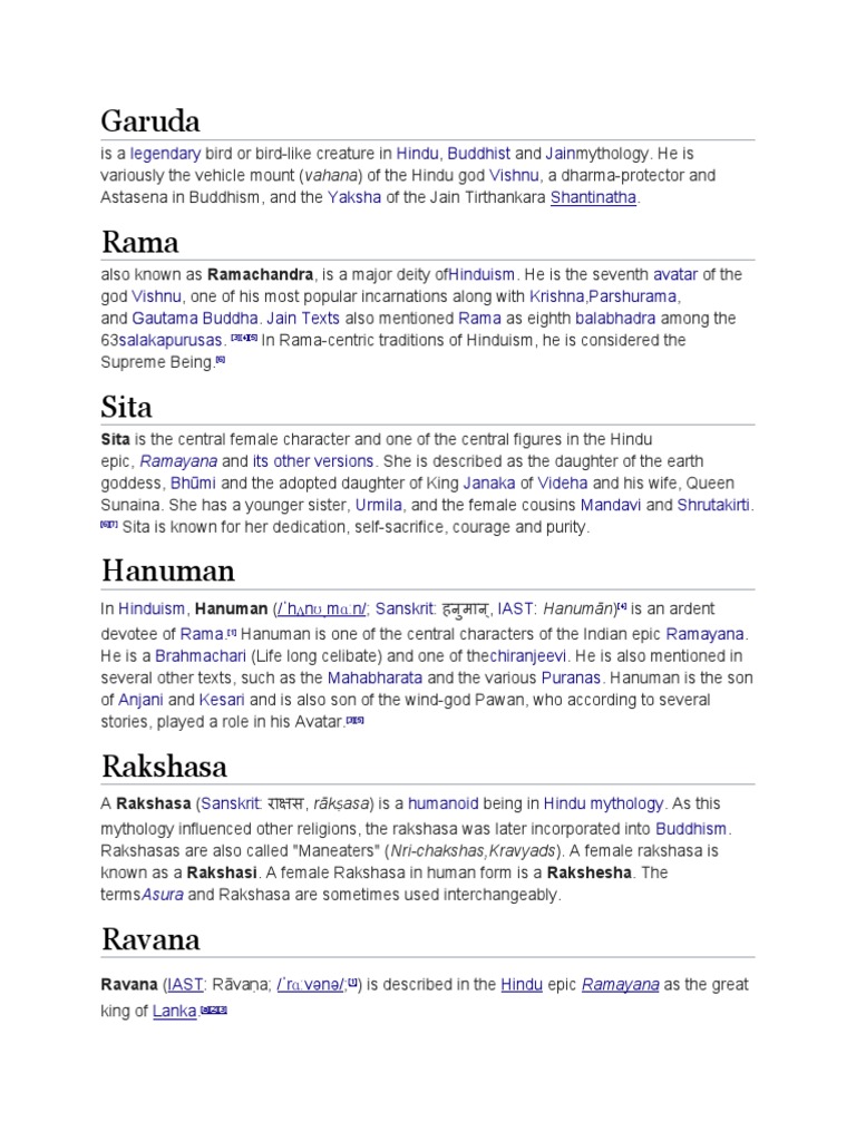 Garuda | PDF | Rama | Ramayana