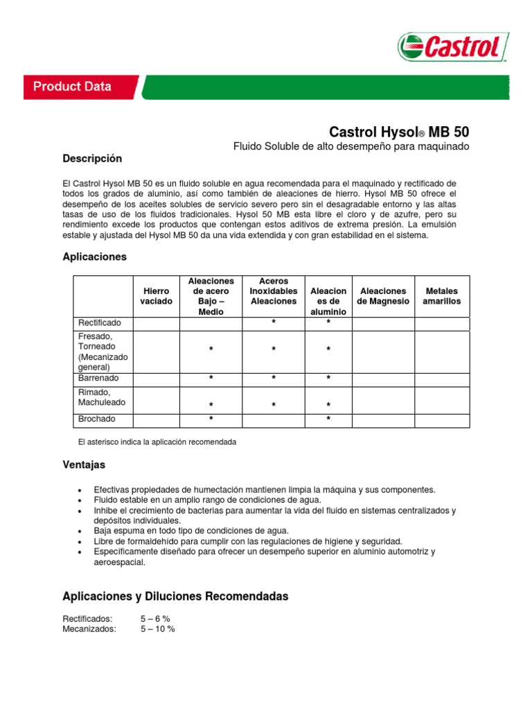 Hysol MB 50 | PDF | Aluminio | Aleación