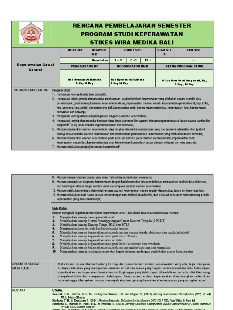 RPS Gadar A11B | PDF | Kesehatan Holistik | Sains & Matematika