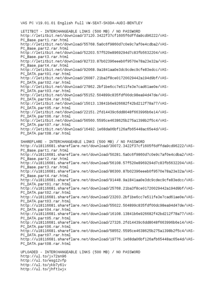 VAS PC V19.01.01 English Full VW-SEAT-SKODA-AUDI-BENTLEY | PDF | Computing And Information ...