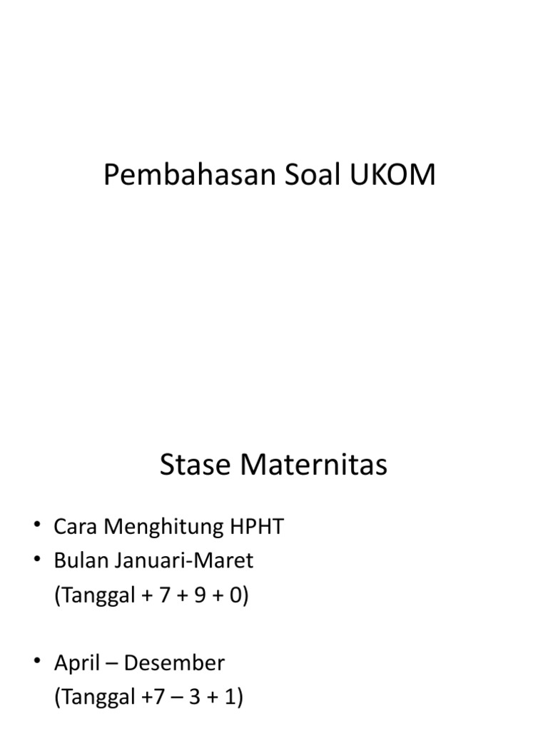 Panduan Hitung HPHT dan APGAR | PDF