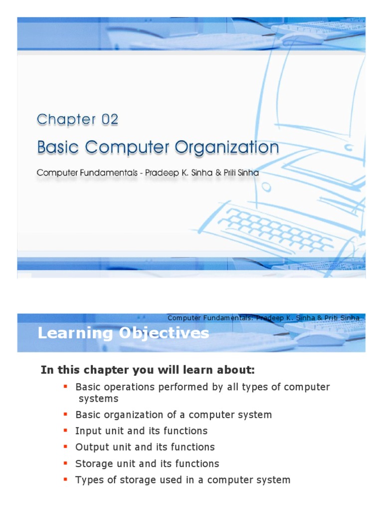 2.basic Computer Organisation | PDF | Computer Data Storage | Input/Output