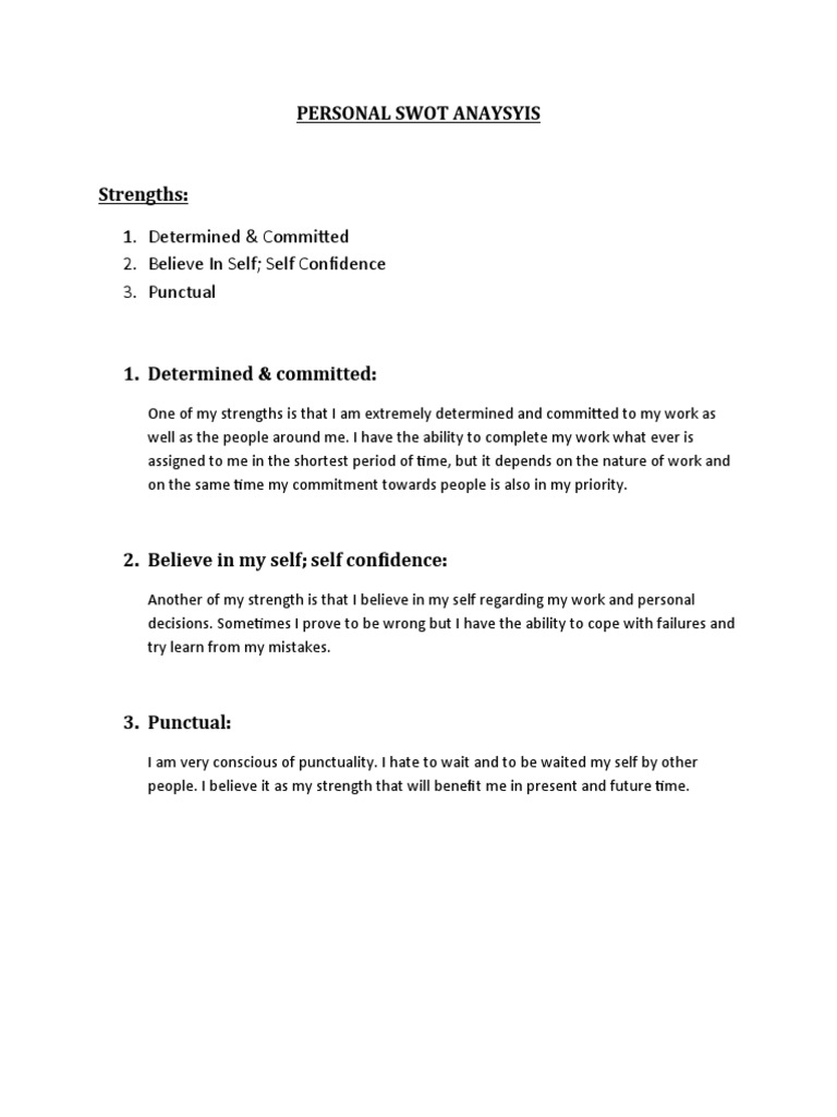 Personal Swot | PDF