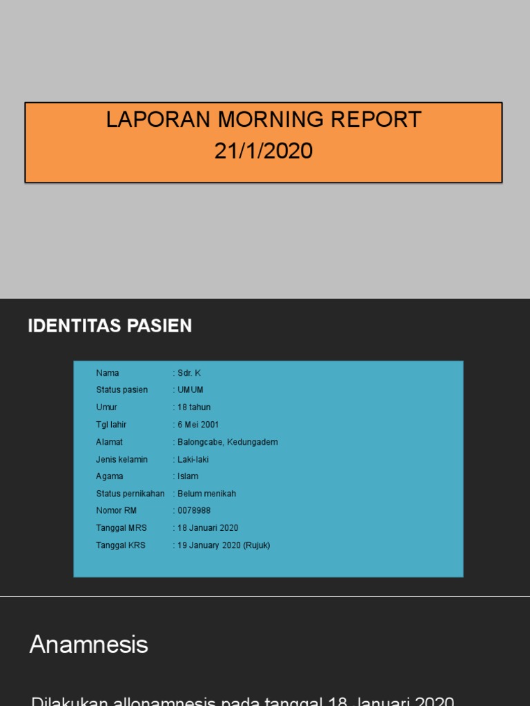 Morning Report | PDF