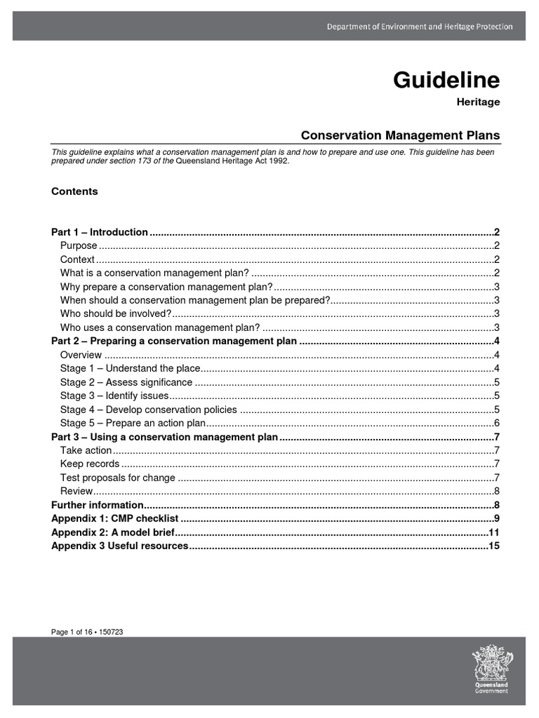 GL Conservation Management Plans PDF | PDF | Cultural Heritage ...