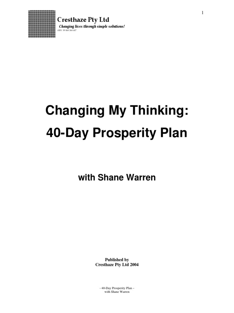40-Day Prosperity Plan | PDF | Mantra | Consciousness