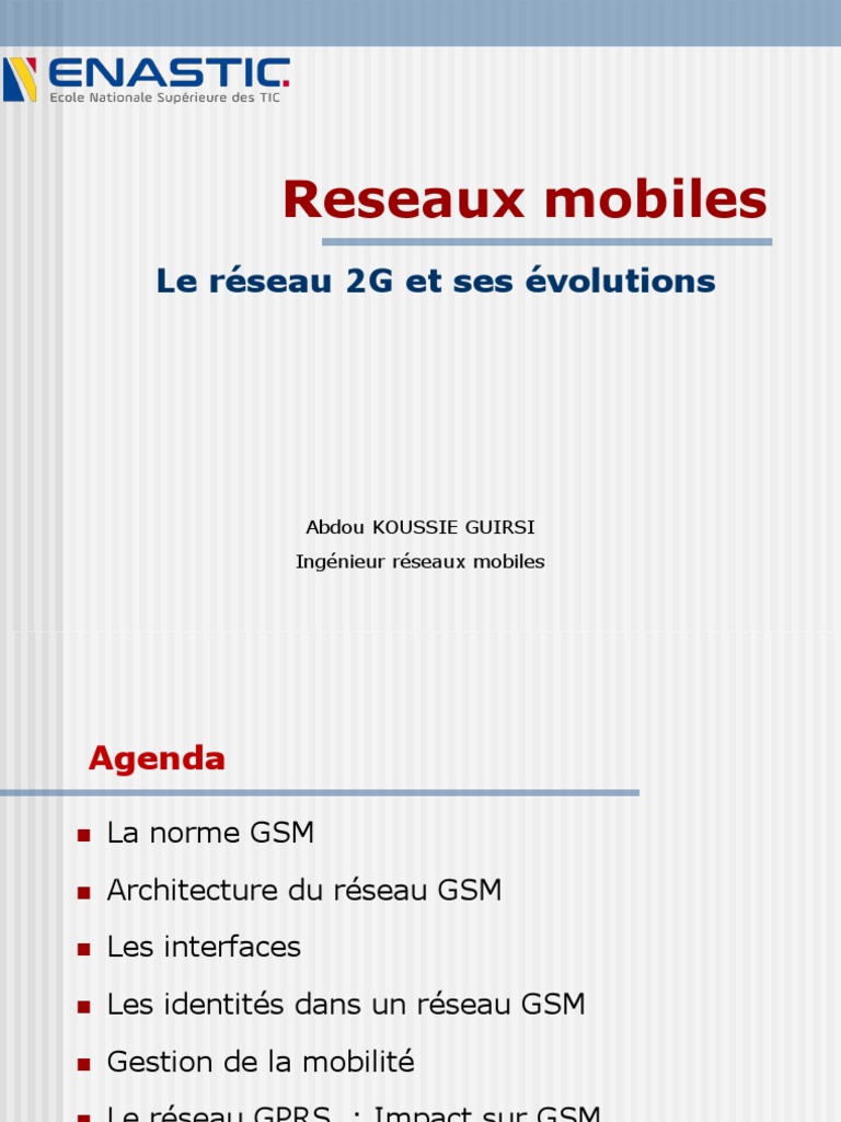 Cours 1 - Le Réseau GSM, GPRS Et EDGE PDF | PDF | GSM | Service général de radio par paquets