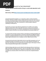 Outsmart Your Smartphone | PDF | Adolescence | Friendship