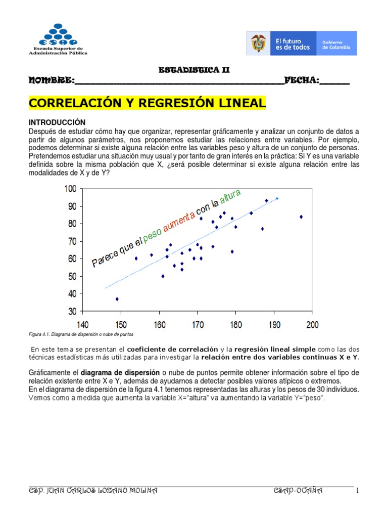 Correlacion y Regresion PDF | PDF | Análisis de regresión | Regresión lineal