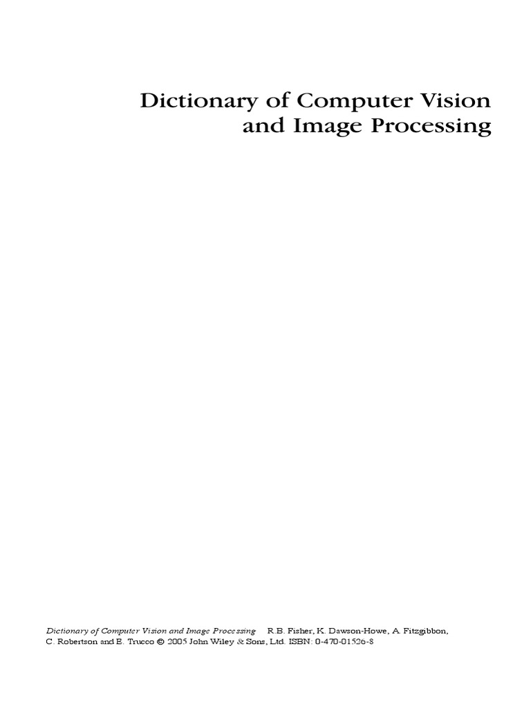 Dictionary - of - Computer - Vision - and - Image Book PDF | PDF | 3 D ...