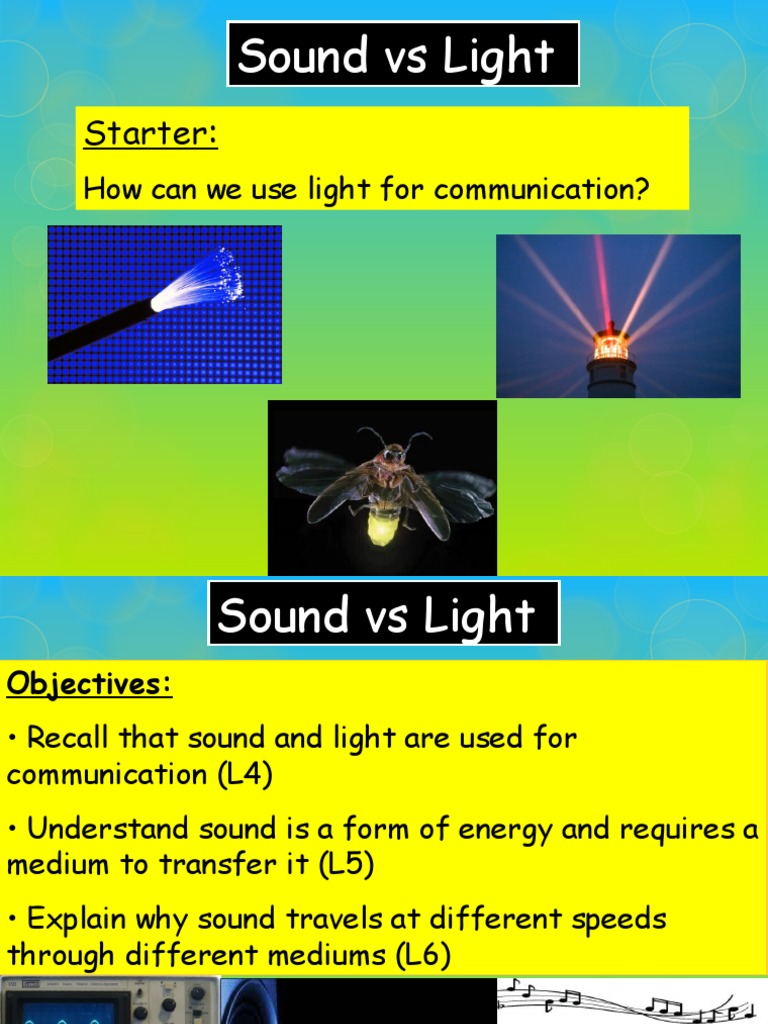 8lc-Sound Vs Light | PDF | Sound | Light