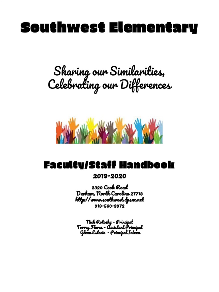 Staff Handbook Swe 2019-20 | PDF | School Meal | Foods